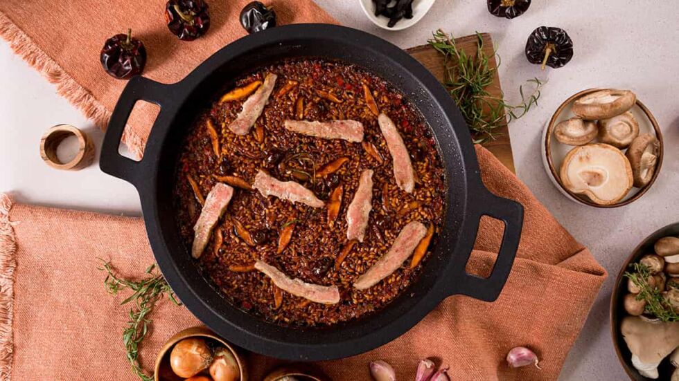 Paella de Secreto y Boletus | La Fallera